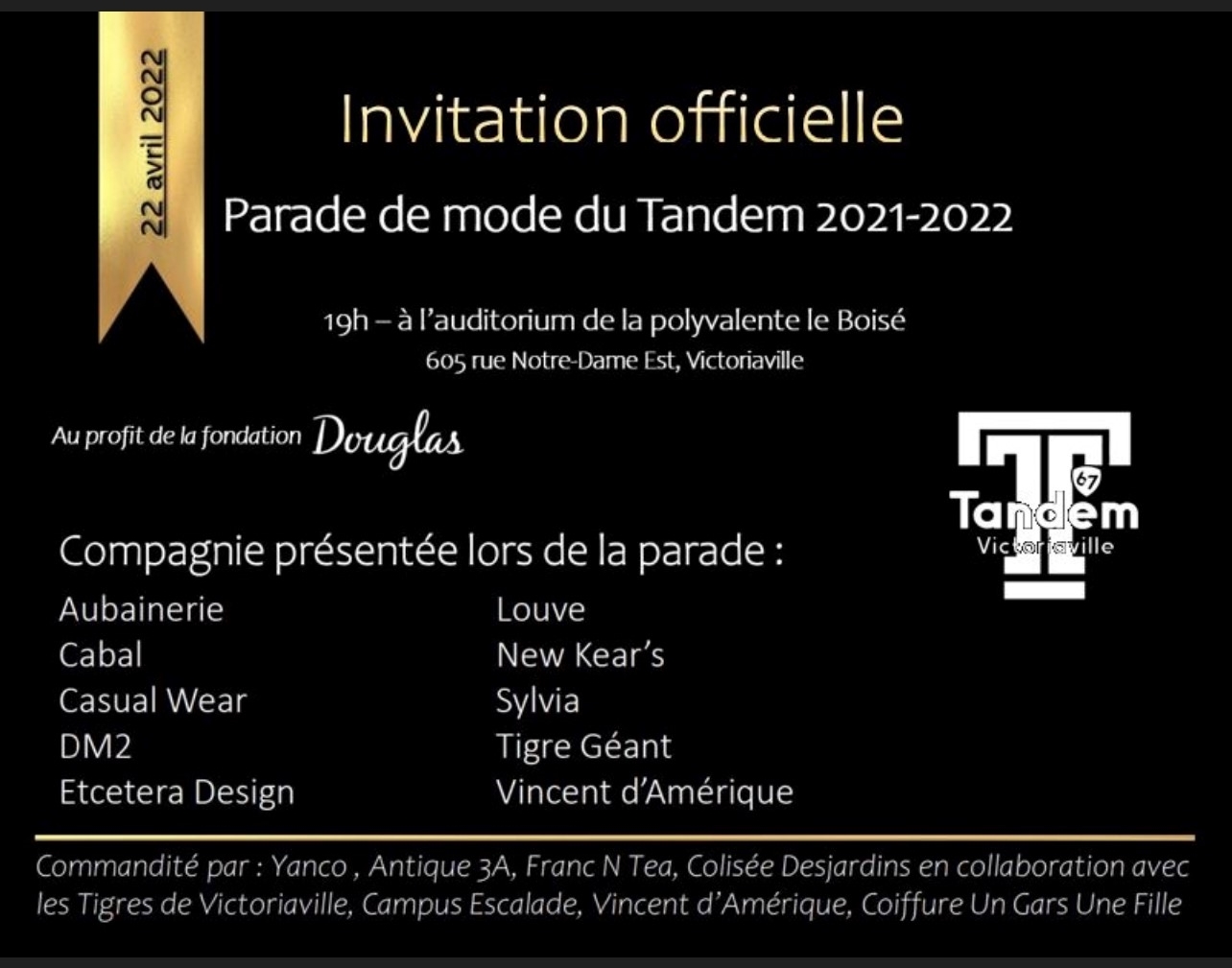 La parade de mode est de retour - La Nouvelle Union et L’Avenir de l’Érable