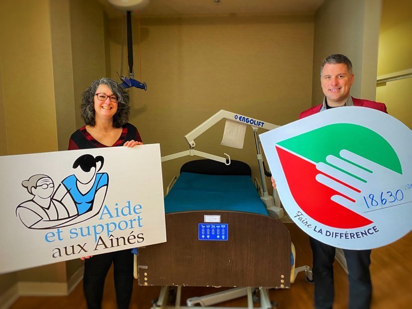 Plus de 18 000 $ en appui à Aide et Support aux aînés - La Nouvelle Union et L’Avenir de l’Érable