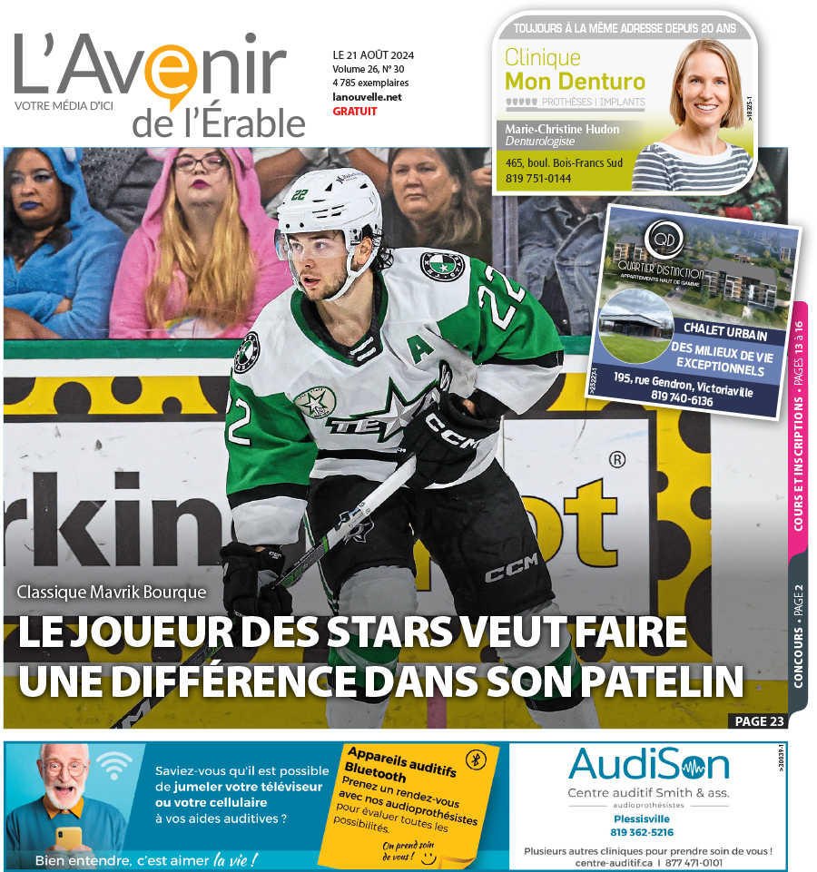 21 août 2024 - La Nouvelle Union et L’Avenir de l’Érable