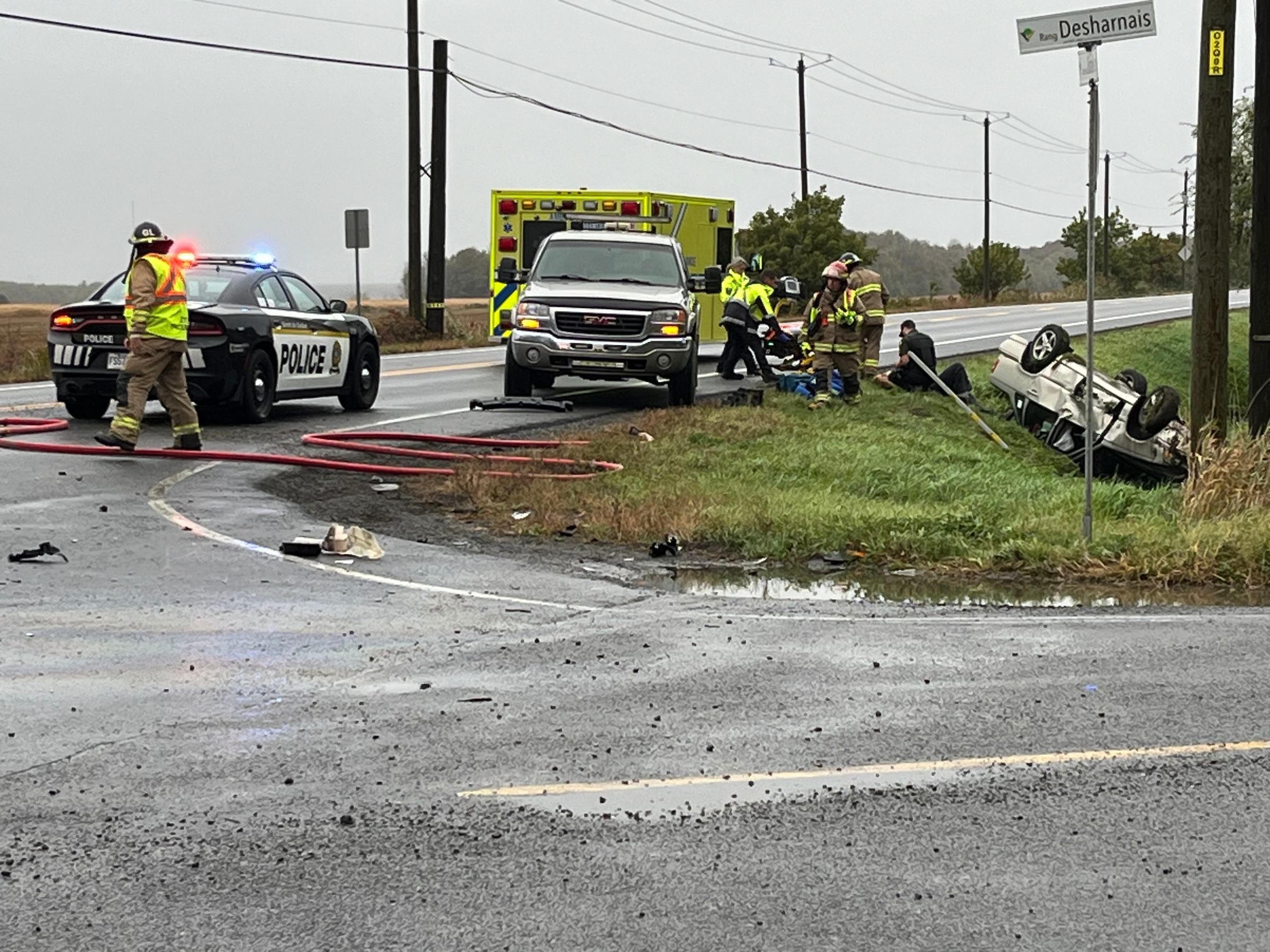 Collision sur la route de la Grande-Ligne - La Nouvelle Union et L ...
